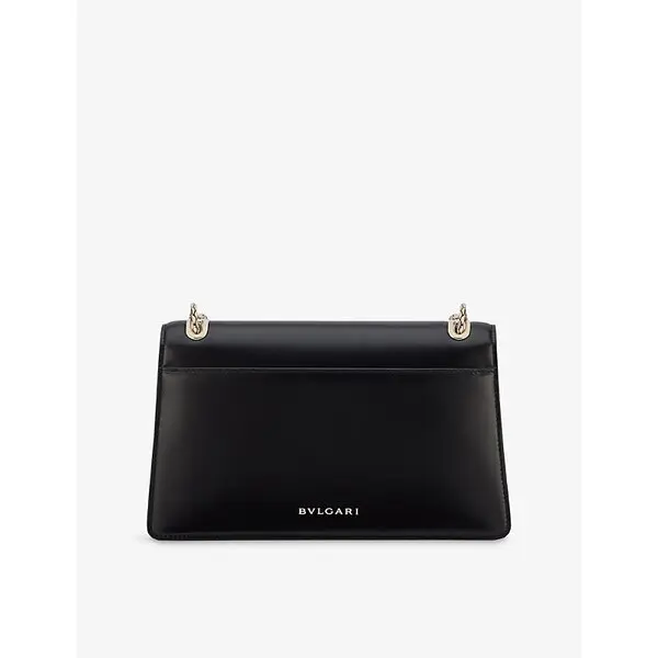 BVLGARI Serpenti Forever Leather Shoulder Bag - Black