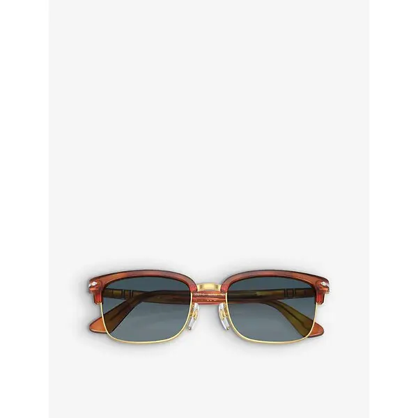 Persol Rectangle-frame Acetate Sunglasses - Brown