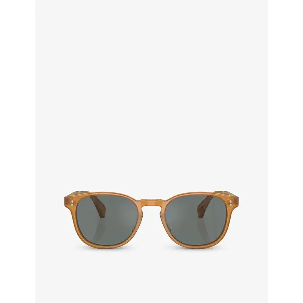 Oliver Spencer Rectangular-frame Acetate Sunglasses - Brown