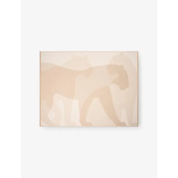 Cartier Panthère De Wool And Cashmere-blend Blanket 190cm X 140cm - Beige
