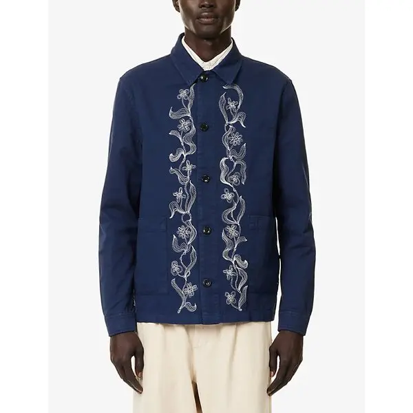 Paul Smith Floral-embroidered Cotton Chore Jacket