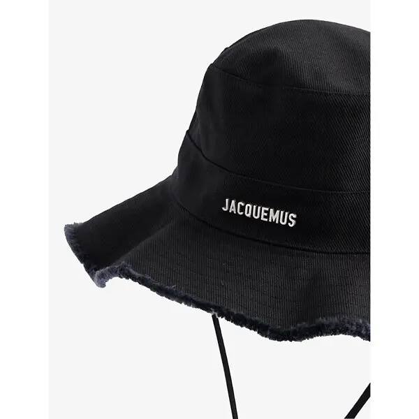 Jacquemus Le Bob Artichaut Cotton-twill Sun Hat - Black