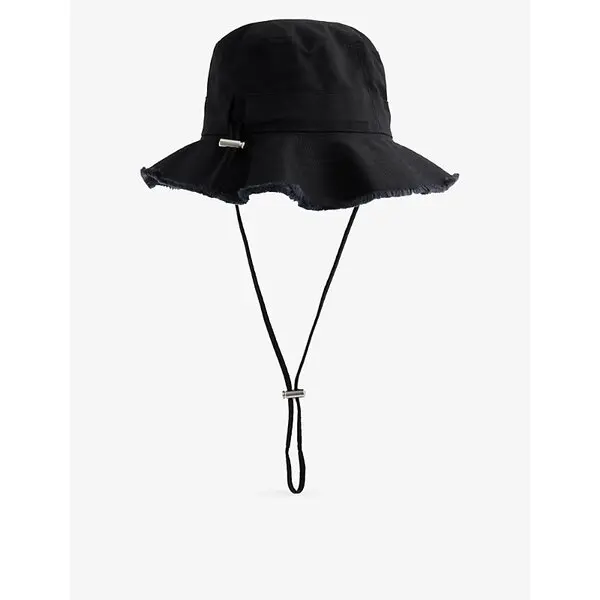 Jacquemus Le Bob Artichaut Cotton-twill Sun Hat - Black