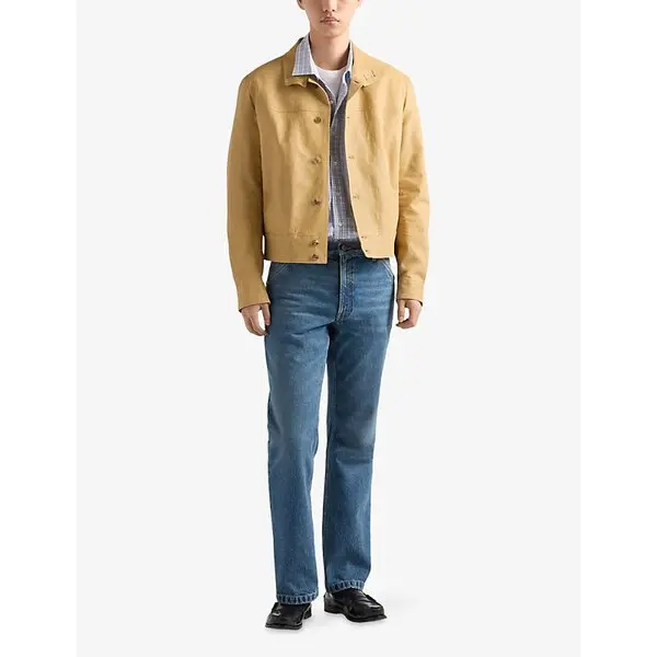 Prada Regular-fit Straight-leg Washed Denim Jeans - Blue