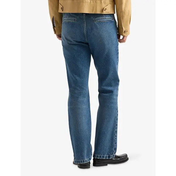 Prada Regular-fit Straight-leg Washed Denim Jeans - Blue