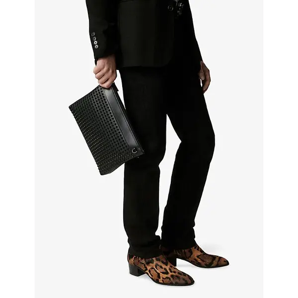 CHRISTIAN LOUBOUTIN Grained Leather Pouch