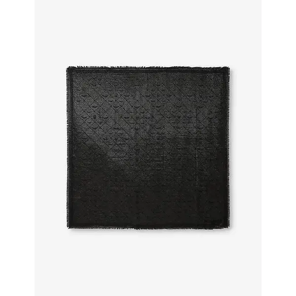 Zadig&Voltaire Glenn Monogram-jacquard Metallic-woven Scarf - Silver