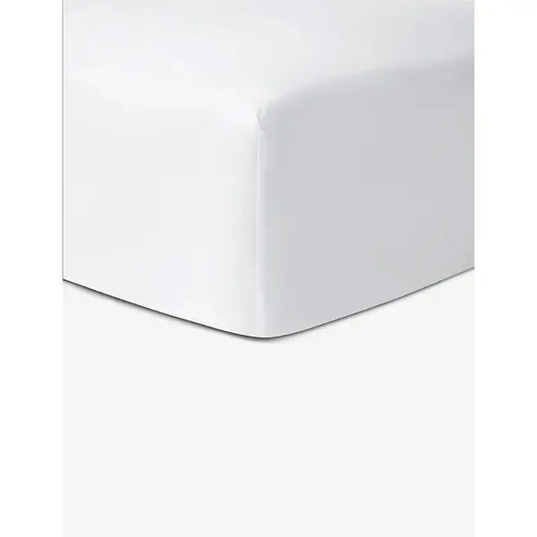 YVES DELORME Triomphe Fitted Cotton Sheet 90cm X 190cm - Blanc