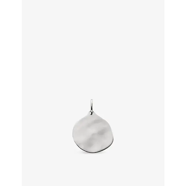 Monica Vinader 18ct Yellow Vermeil Hammered Pendant - Silver
