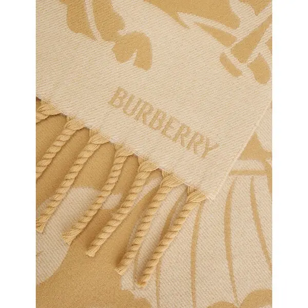 Burberry Reversible Wool Scarf - Sand