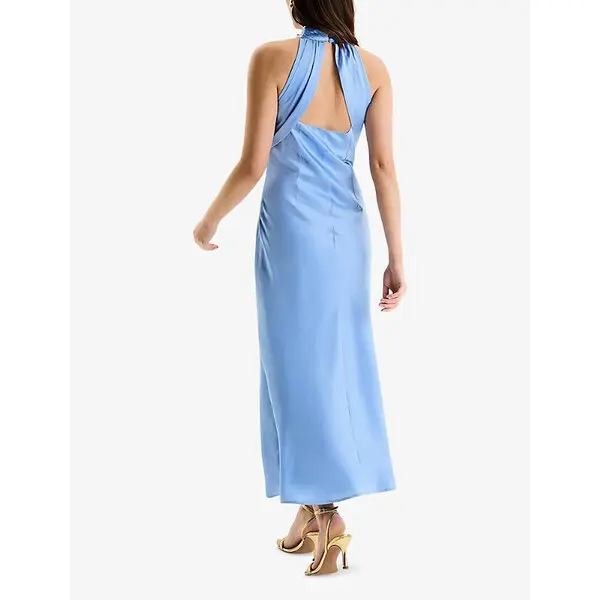 OMNES Seychelles Halterneck Maxi Dress - Blue