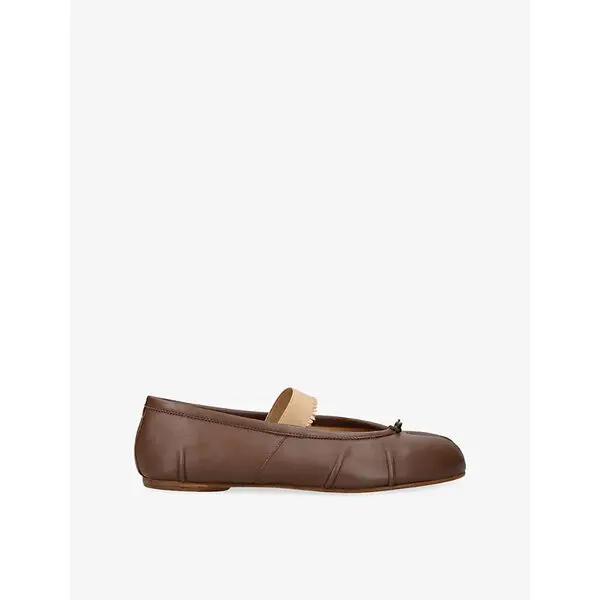 MAISON MARGIELA Tabi Leather Ballerina Flats