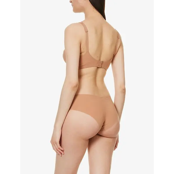 Wolford Pure Skin V-neck Stretch-woven Bra - Fairly Light