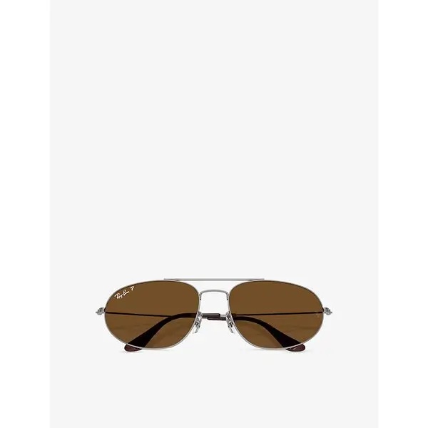 Ray-ban Explorer Iv Irregular Metal Sunglasses - Silver
