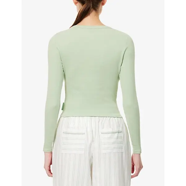 Lounge Alpine Dreams Ribbed Stretch-cotton Pyjamas Top