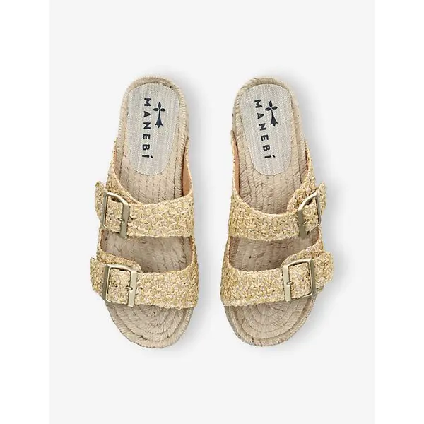 Manebí Nordic Double-strap Raffia Sandals