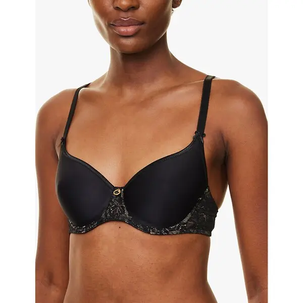 AUBADE Rosessence Spacer Underwired Woven Bra - Noir
