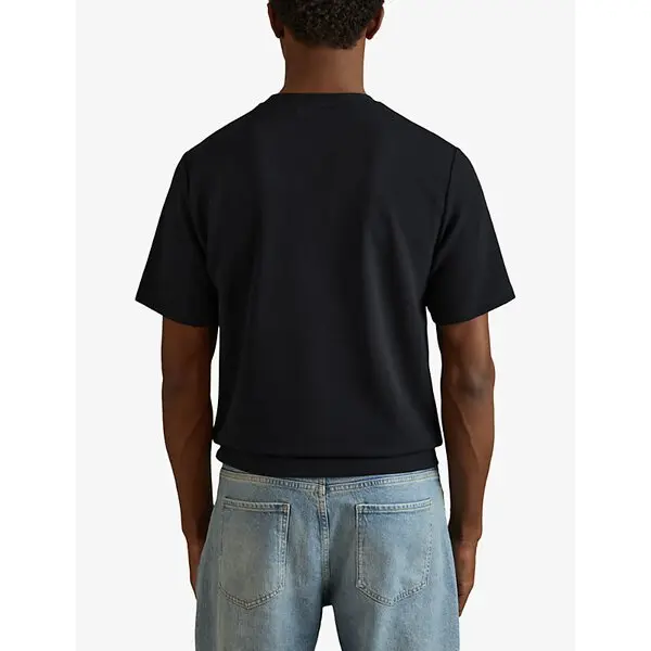 REISS Wick Textured Stretch-woven T-shirt