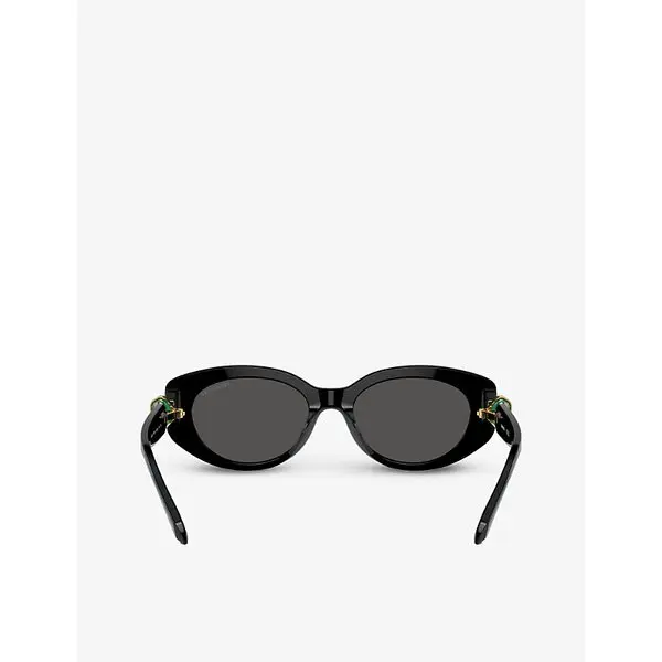 SWAROVSKI Oval Gem-embellished Acetate Sunglasses