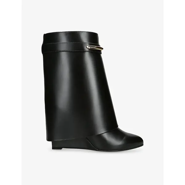 Givenchy Shark 95 Leather Ankle Boots - Black