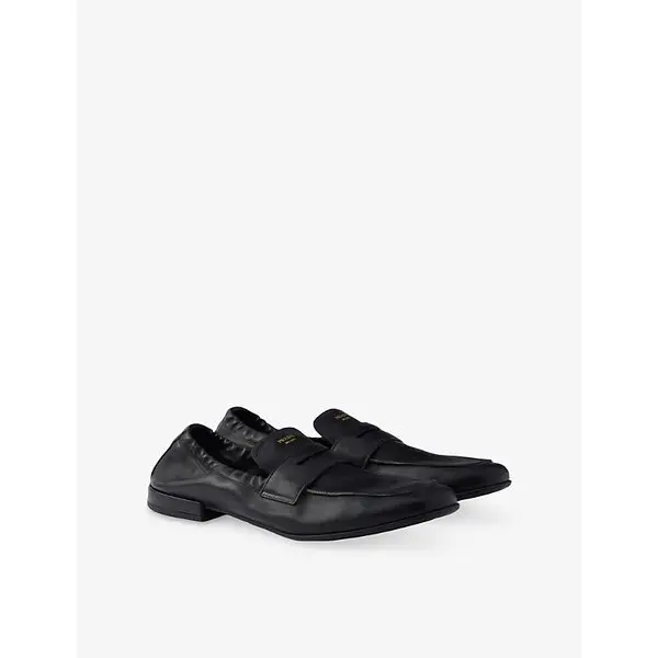 Prada Antiqued Leather Loafers