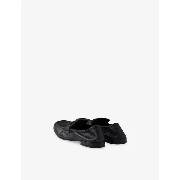 Prada Antiqued Leather Loafers