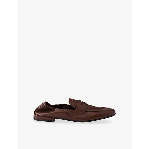 Prada Shuffle Antiqued Leather Loafers