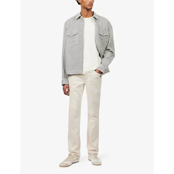 Paige Transcend Federal Slim Straight Leg Jeans - Sea Shell