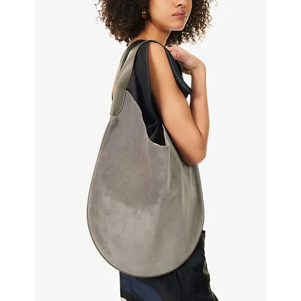 Victoria Beckham Plié Leather Hobo Bag