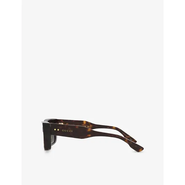 Gucci Gg1529s Square-frame Acetate Sunglasses - Brown