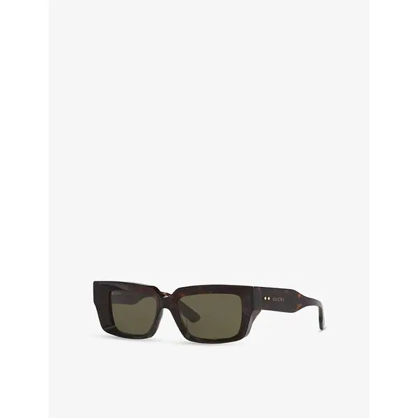 Gucci Gg1529s Square-frame Acetate Sunglasses - Brown