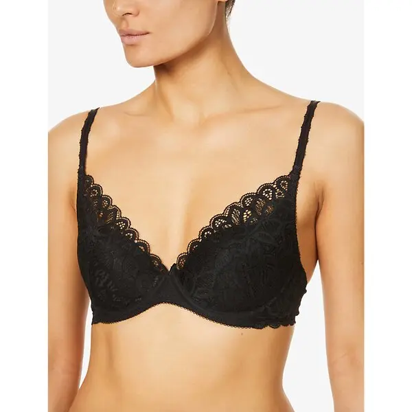Wacoal Raffiné Underwired Stretch-lace Plunge Bra