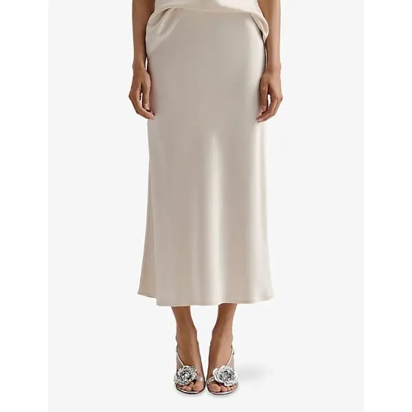 MALINA Aubree Flared Maxi Skirt - Vanilla