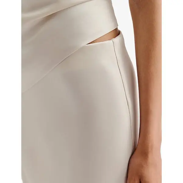 MALINA Aubree Flared Maxi Skirt - Vanilla