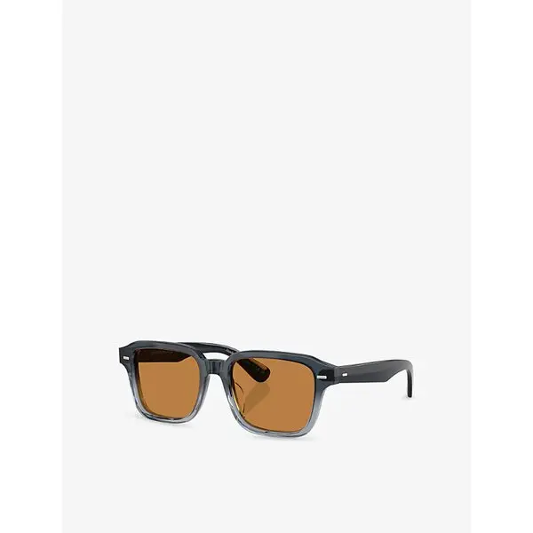 Oliver Spencer Errisson Pillow-frame Sunglasses - Blue