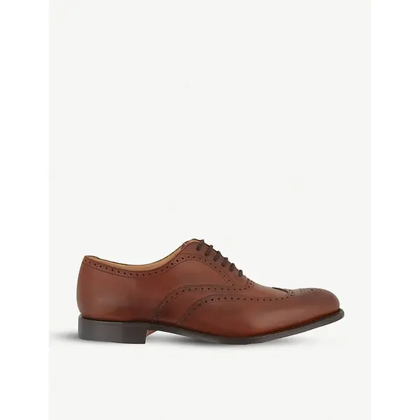 Church's Berlin Punched Wingcap Oxford Shoes - Mid Brown