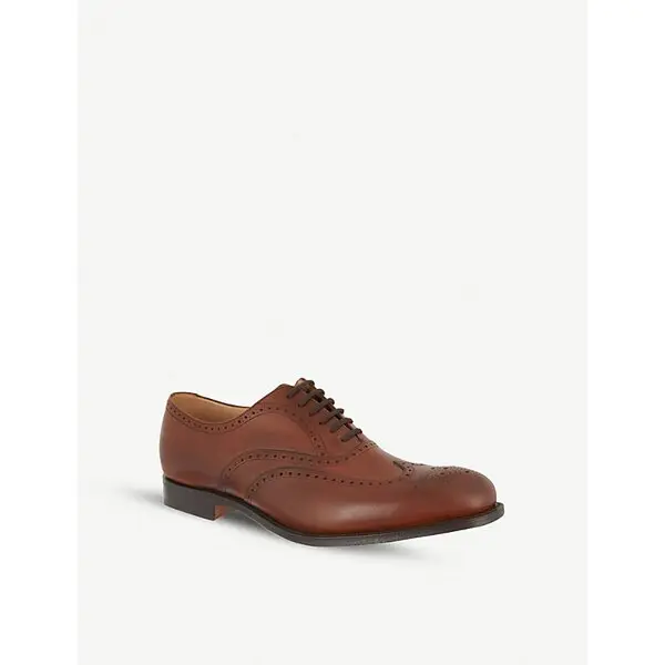 Church's Berlin Punched Wingcap Oxford Shoes - Mid Brown