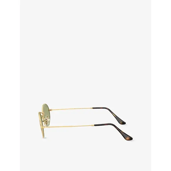 Ray-ban Rb3547 Oval Sunglasses - Gold