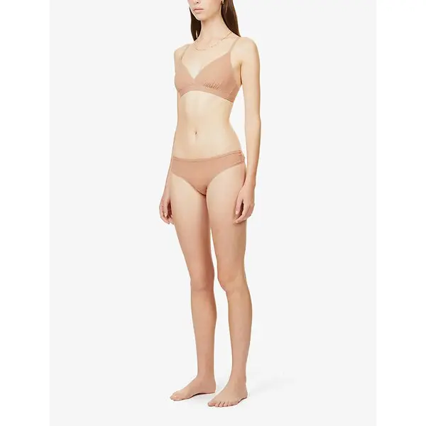 SKIMS Fits Everybody High-neck Stretch-woven Body - Clay