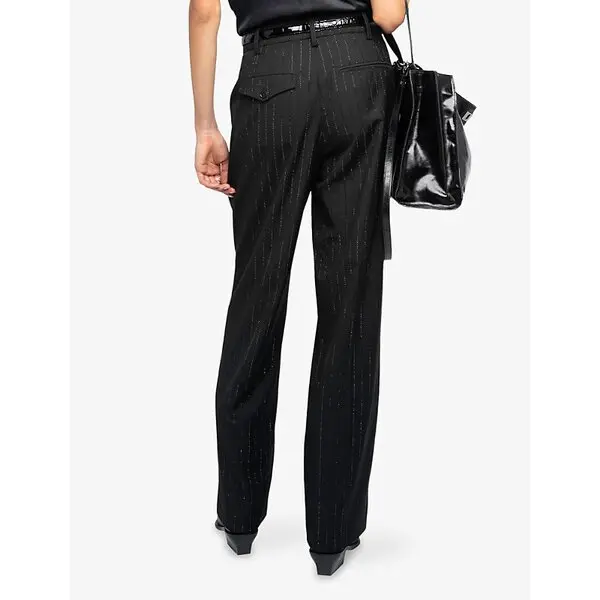 Zadig&Voltaire Puros Shimmer Wool-blend Trousers