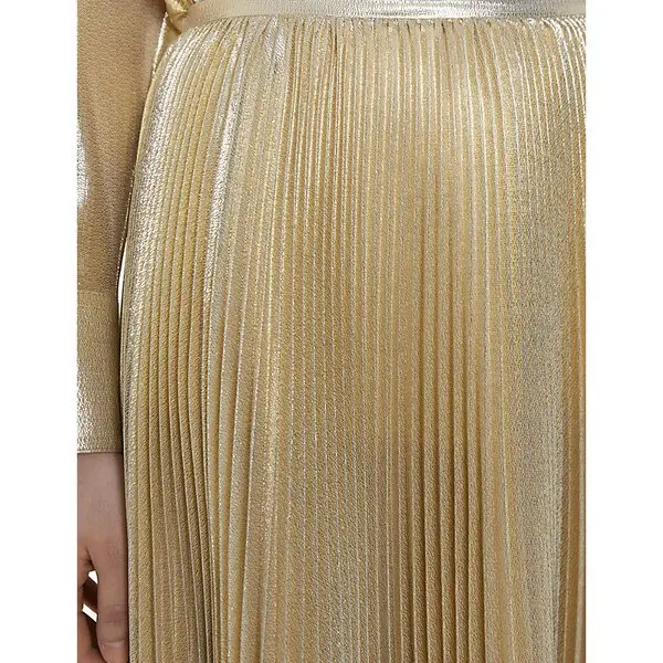 JOSEPH Essai Pleated Silk-blend Midi Skirt