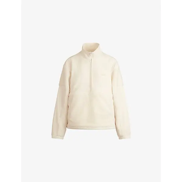 SKIMS Teddy Logo-embellished Fleece Sweatshirt