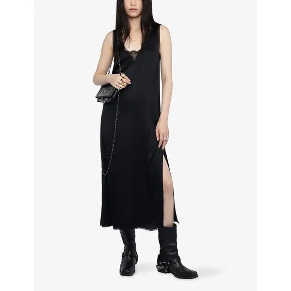 Zadig&Voltaire Renzo V-neck Maxi Dress - Black