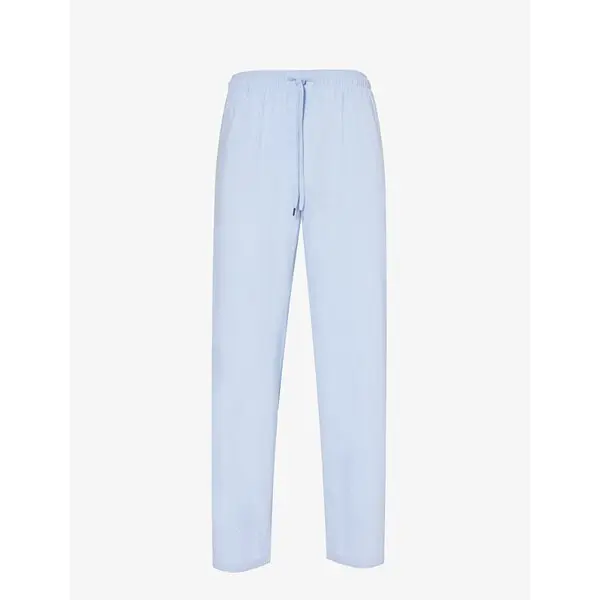 Derek Rose Basel Relaxed-fit Stretch-woven Pyjama Bottoms - French