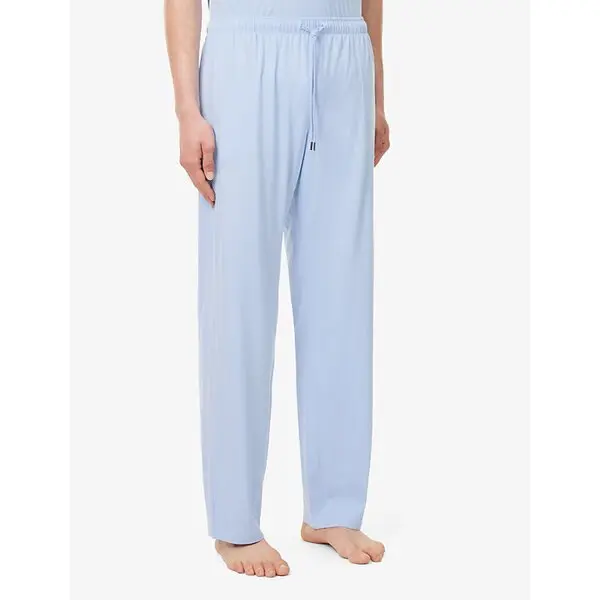 Derek Rose Basel Relaxed-fit Stretch-woven Pyjama Bottoms - French