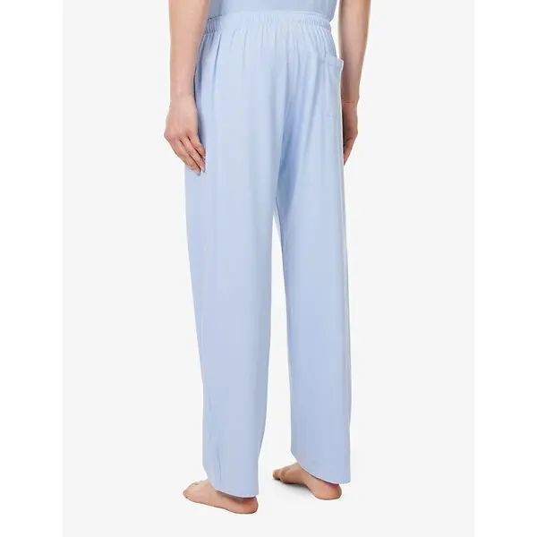 Derek Rose Basel Relaxed-fit Stretch-woven Pyjama Bottoms - French