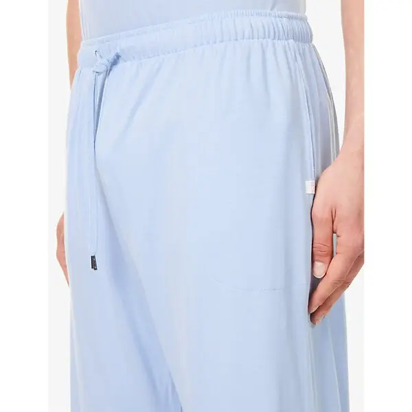 Derek Rose Basel Relaxed-fit Stretch-woven Pyjama Bottoms - French