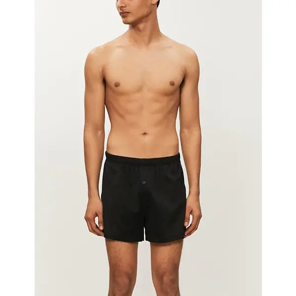 Hanro Sporty Regular-fit Cotton Boxers - Black