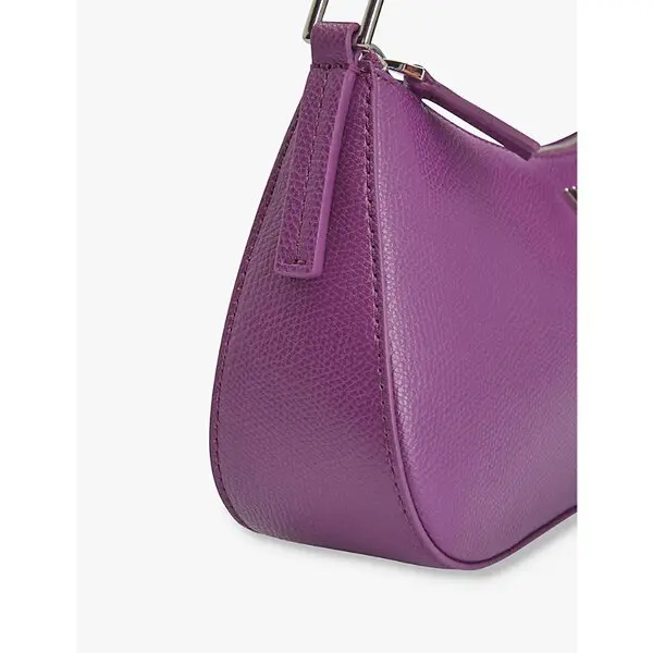 Hugo Logo-plaque Croc-embossed Leather Shoulder Bag