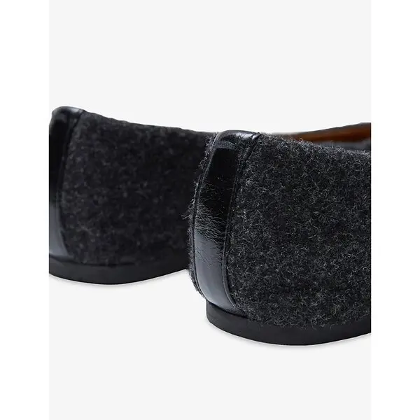 JOSEPH Textured Flannel Ballet Flats